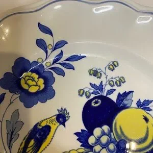 Spode | Dining | Spode 5 Plate Blue Bird Blue And Yellow With Scalloped ...